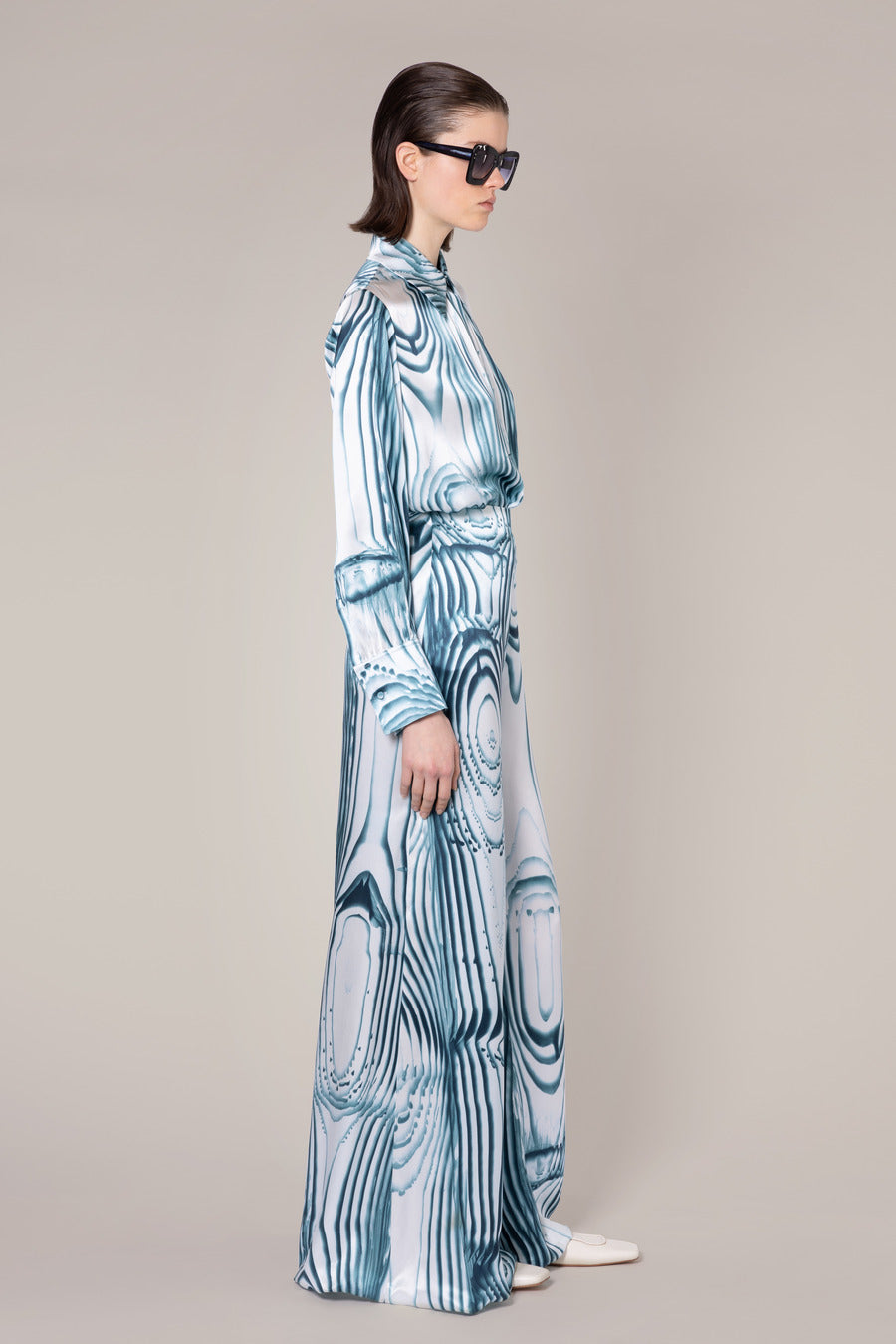 Women's Designer Silk Trousers in Blue | Arneau | Roksanda – ROKSANDA